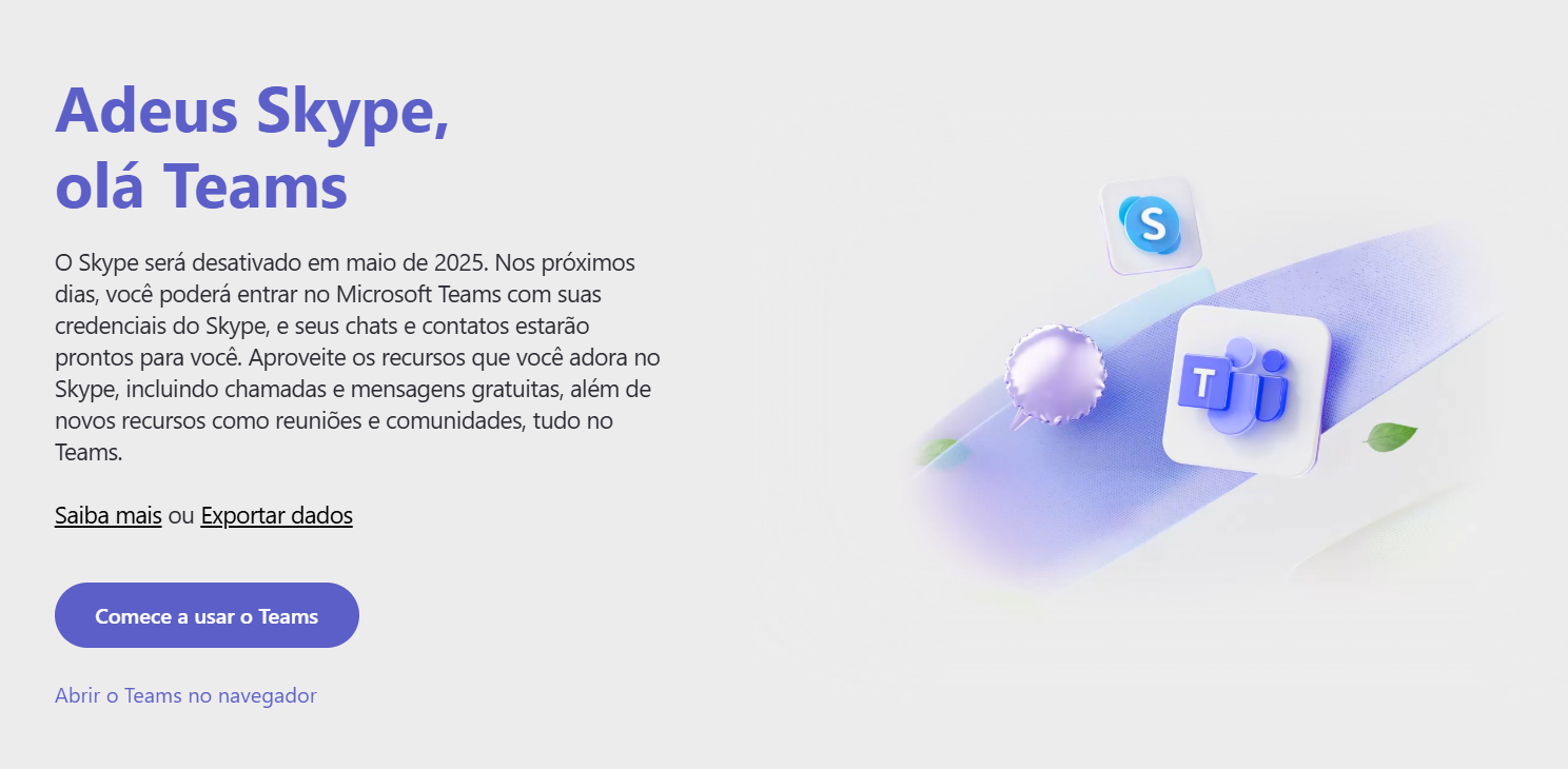 Skype é aposentado pela Microsoft