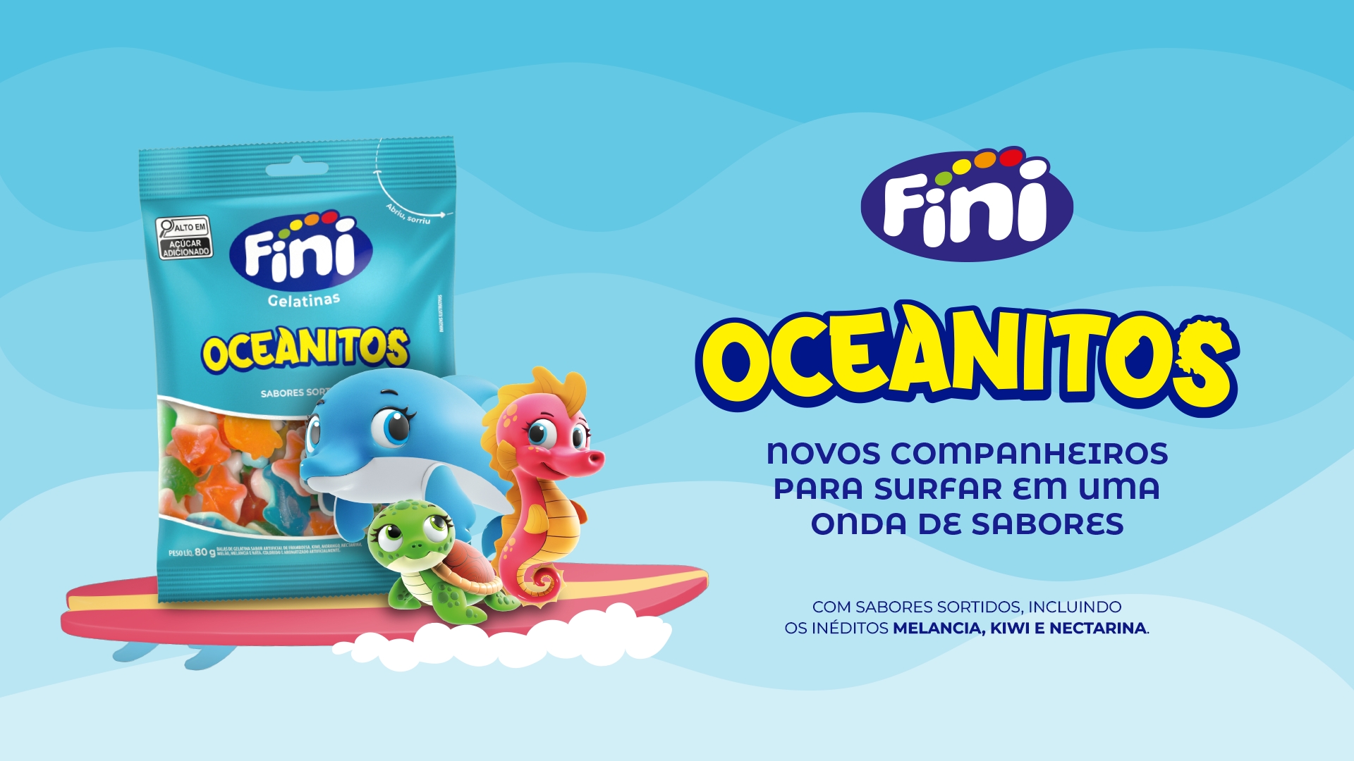 Fini lança Oceanitos, balas de gelatina em três sabores